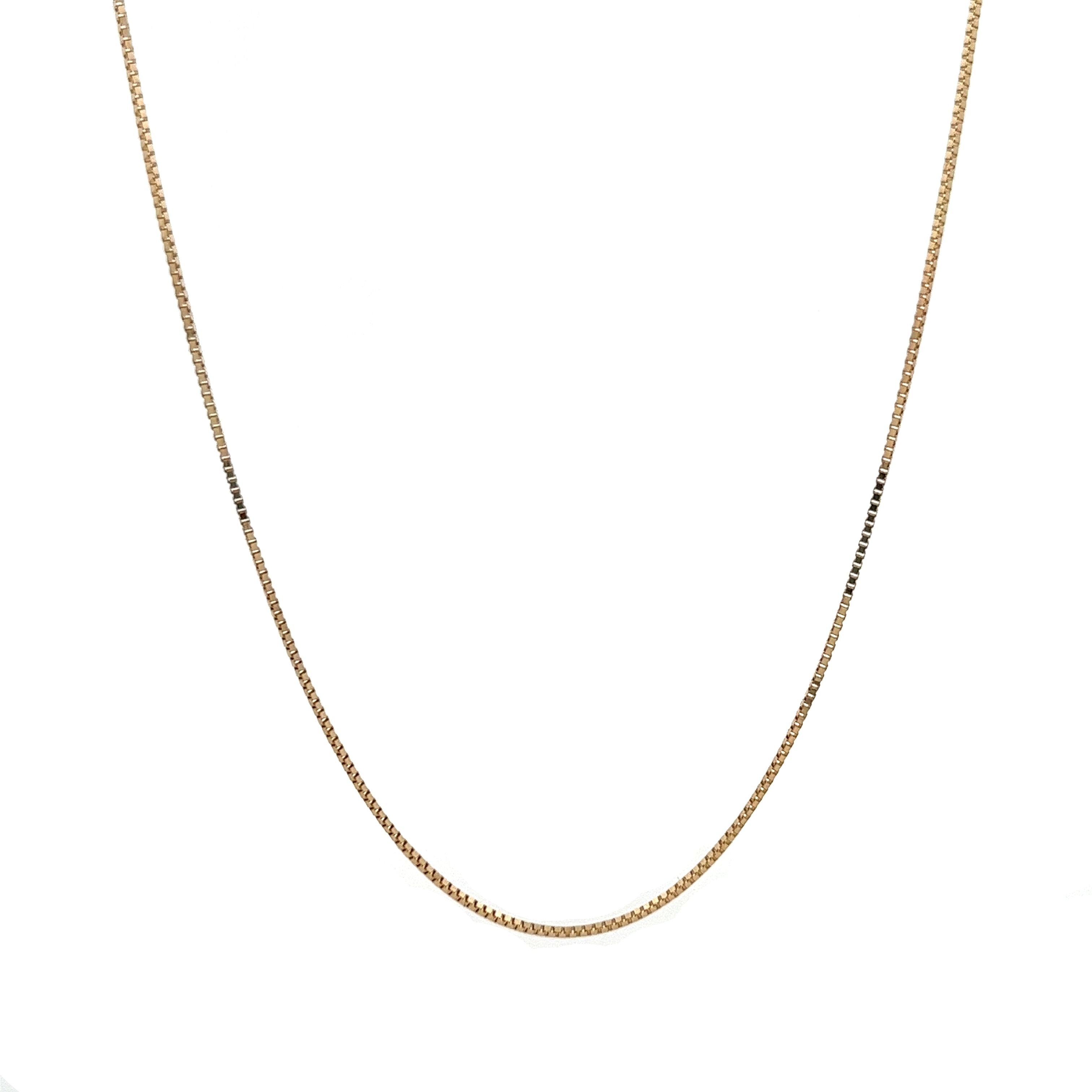 14K solid gold box chain necklace | Workshop Fine Jewelry