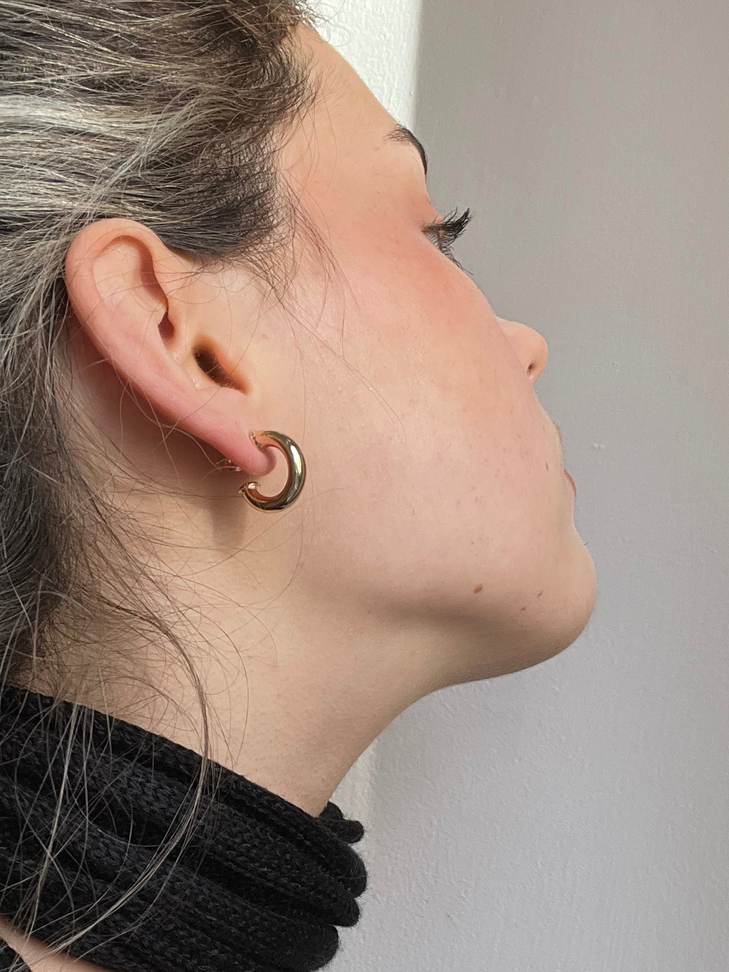 14K-gold-filled totally tubular hoops | Workshop Fine Jewelry