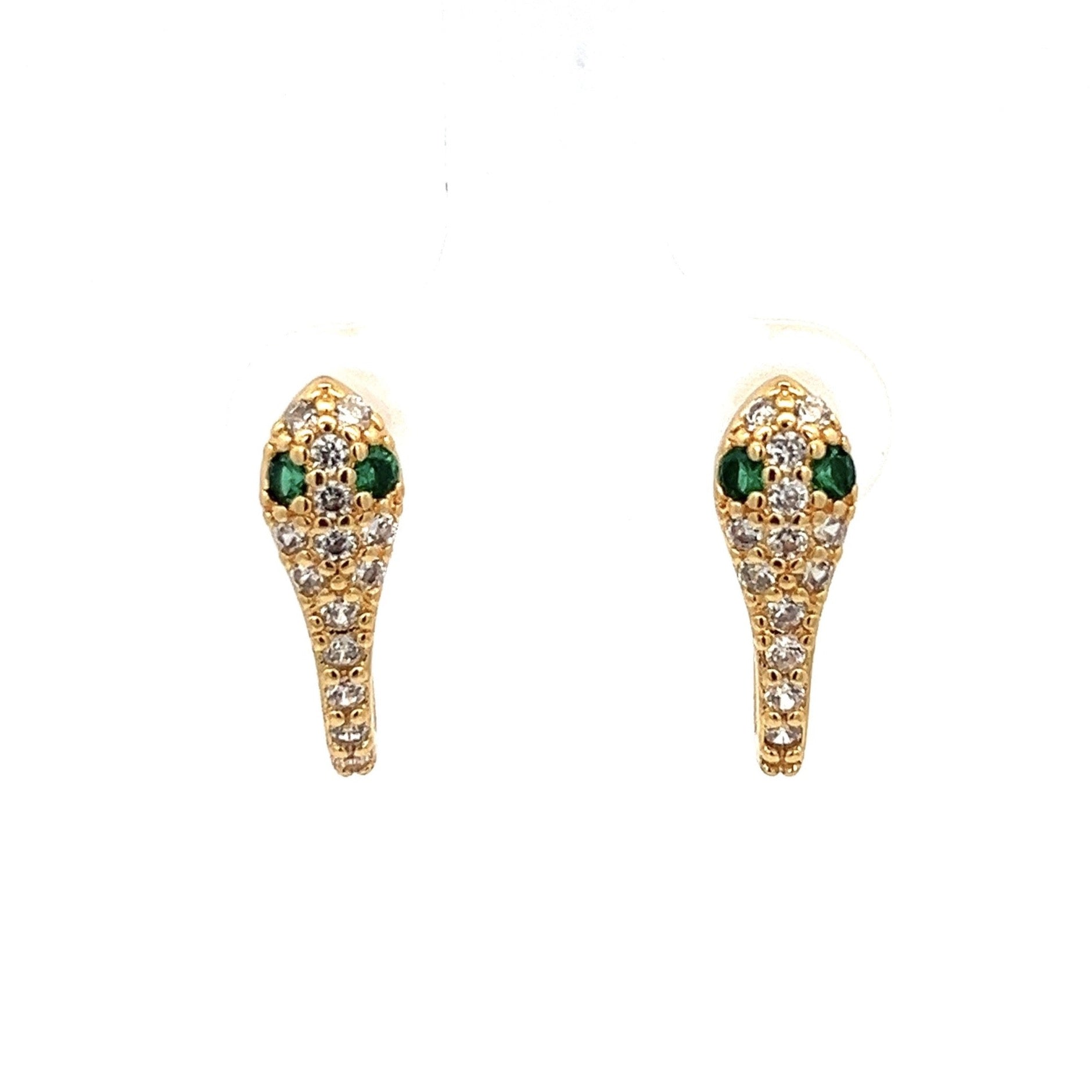 14K-gold-filled sparkly snake huggies | Workshop Fine Jewelry